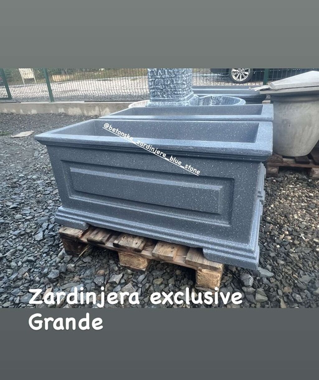 Žardinjera Exclusive Grande - Materijal: beton (visoka čvrstoća
