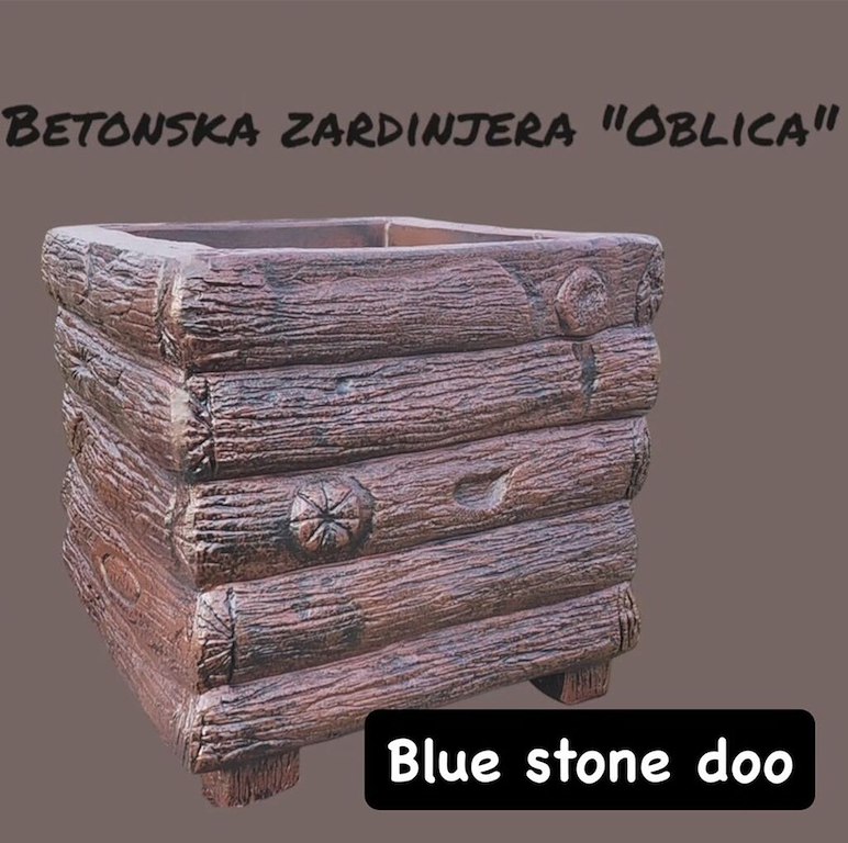 Betonska žardinjera “Oblica” – Blue Stone doo - Materijal: armirani