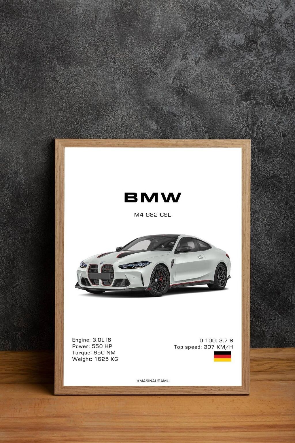 Na prodaju poster BMW-a M4 G82 CSL BMW M4 G82 CSL donosi 550 ks iz
