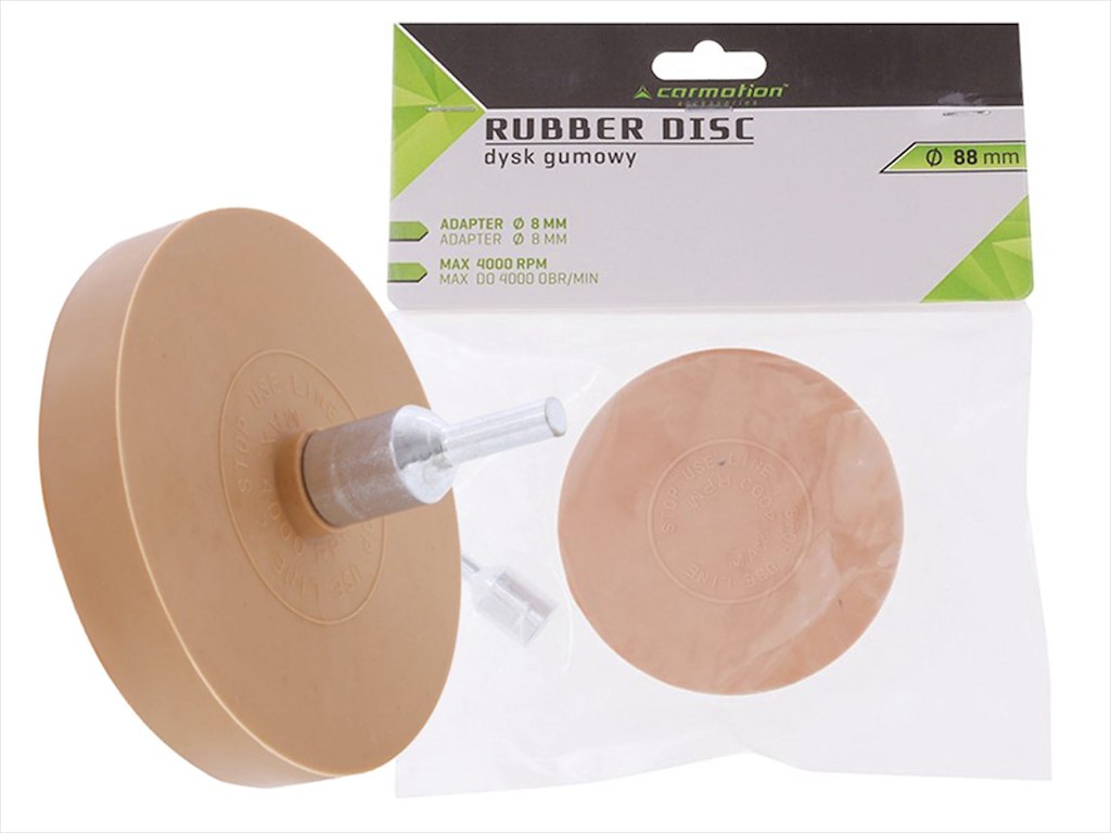 CARMOTION GUMENI DISK ZA SKIDANJE LEPKA / 90MM
