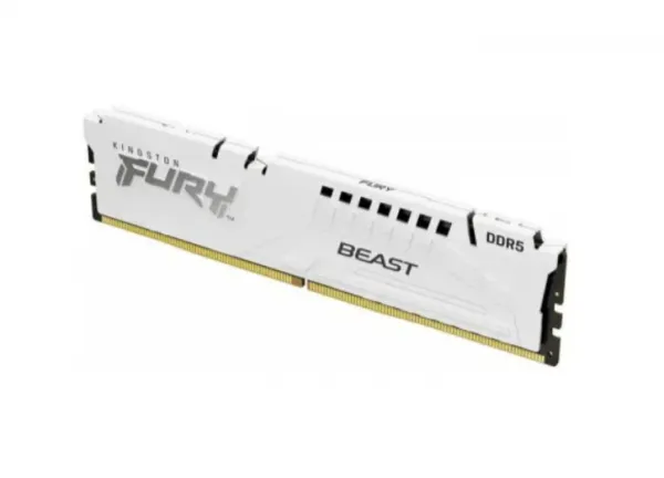 Kingston DDR5 16GB 6000MT/s FURY BEAST, Non-ECC UDIMM, CL36 1.35V, 288-Pin 1Rx8, White, w/Heatsink, XMP & EXPO ( KF560C36BWE2-16 )