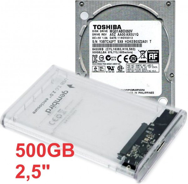USB 3.0 SATA eksterno kuciste & HDD 2.5" 500GB WD5000LUCX WD 16MB 5400RPM SATA 7mm
