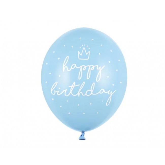 Party Deco - Balon Happy Birthday plavi