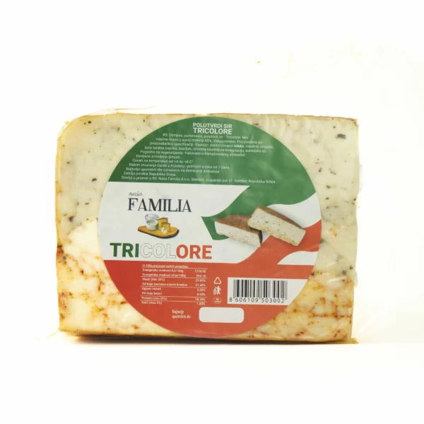 Dimljeni polutvrdi sir „Tricolore“ Naša Familia
