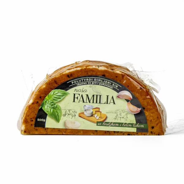 Dimljeni polutvrdi sir sa bosiljkom i lukom Naša Familia