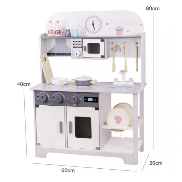 Drvena kuhinja za devojčice 60X26X80cm OUT0048