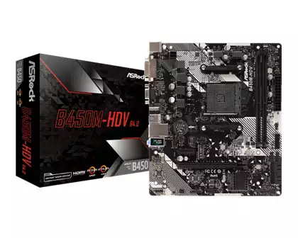 ASRock MB AM4 AsRock B450M-HDV R4.0 90-MXB9N0-A0UAYZ