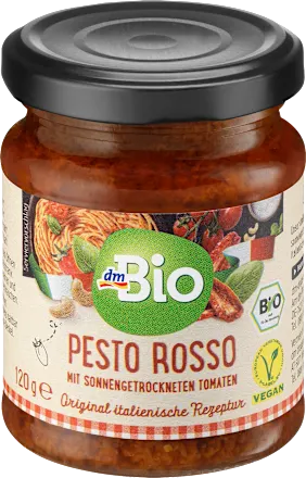 dmBio
PESTO ROSSO - crveni pesto sa paradajzom sušenim na suncu, 120 g