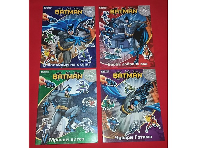 Betmen Batman 4 slikovnice sa nalepnicama