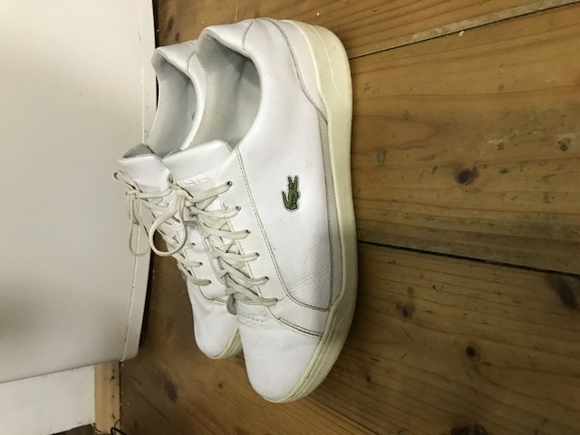 Patike bele kozne Lacoste br 44