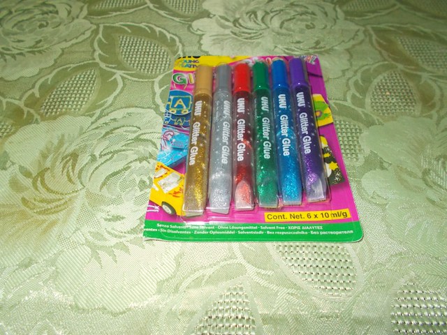UHU Glitter Glue - 6x10 mg - NOVO