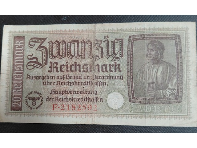 GERMANY-20 REICHSMARK-1940 god