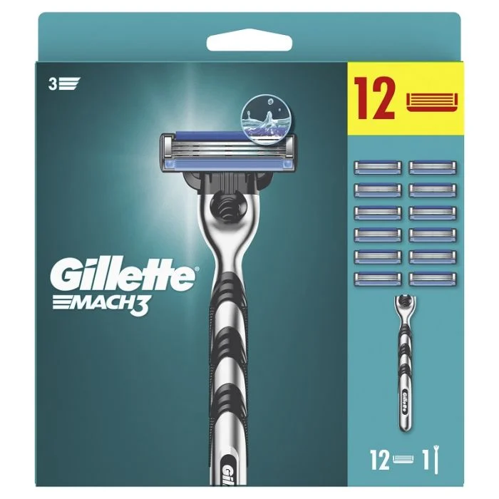 Gillette Mach3 brijač sa 12 zamenljivih dopuna za brijanje