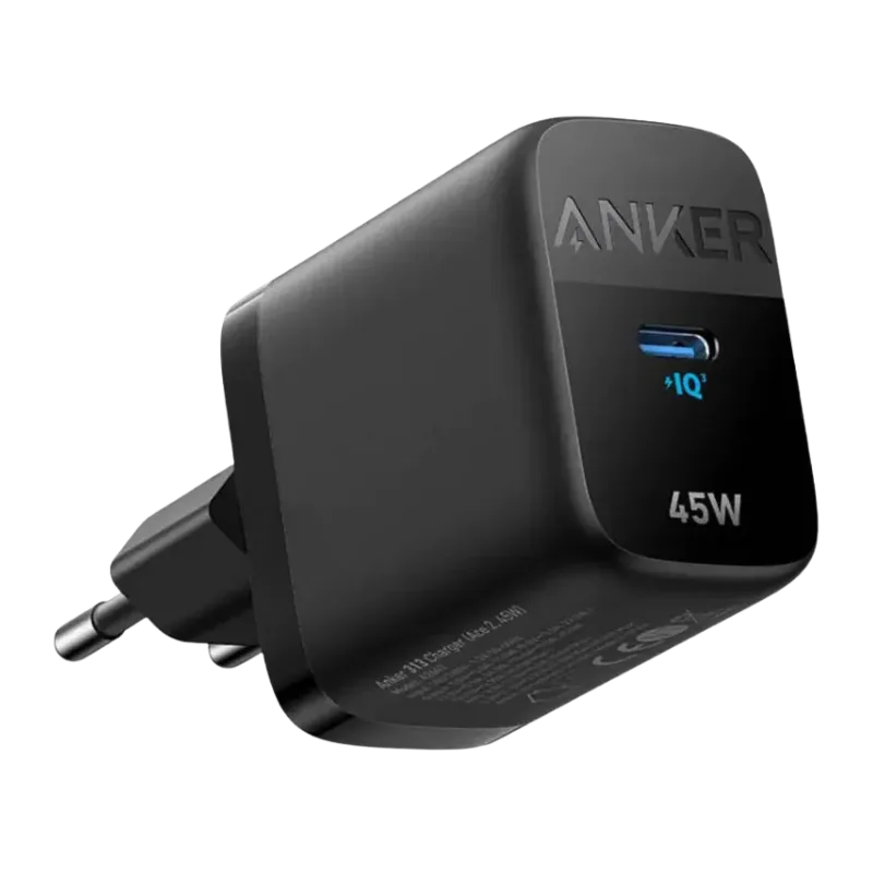 ANKER 313 kućni punjač bez kabla od 45W USB-C, Crni