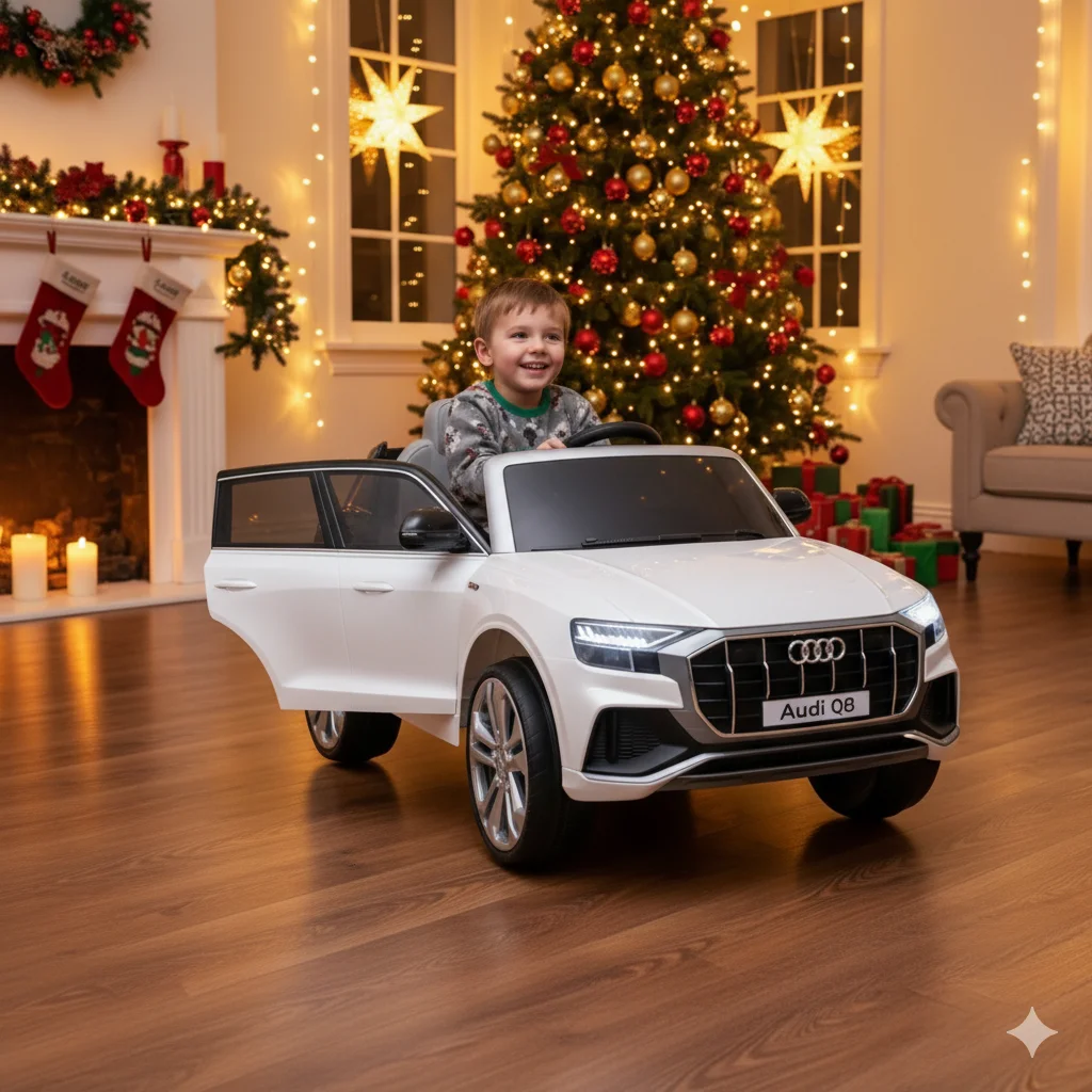 Audi Q8 SUV sa daljinskim upravljanjem beli
Audi Q8 SUV sa daljinskim upravljanjem beli