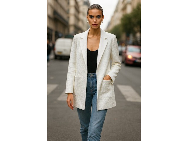 MISSPAP Oversized Blazer – White Edition