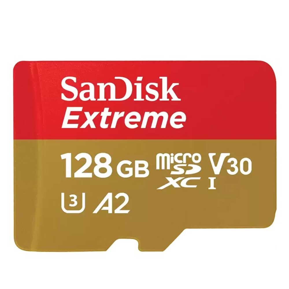 SanDisk SDXC 128GB Extreme micro 190MB/s A2 C10 V30 UHS-I U3+Ad