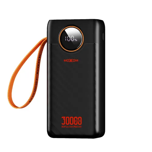 Power Bank prenosiva baterija Moxom-PB167 super fast USB/PD 22.5W/20W 30000 mAh crni (MS)