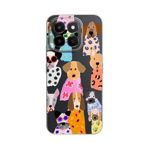Silikonska futrola - maska print za Huawei Honor X6c Fashion Dogs