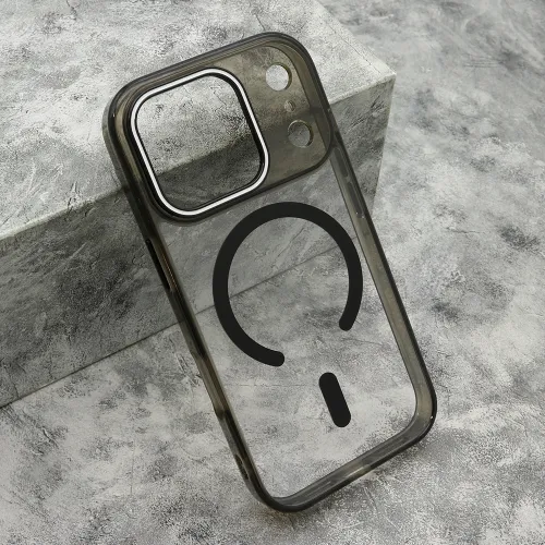 Futrola - maska COLOR RING MagSafe za iPhone 17 Pro (6.3) crna (MS)