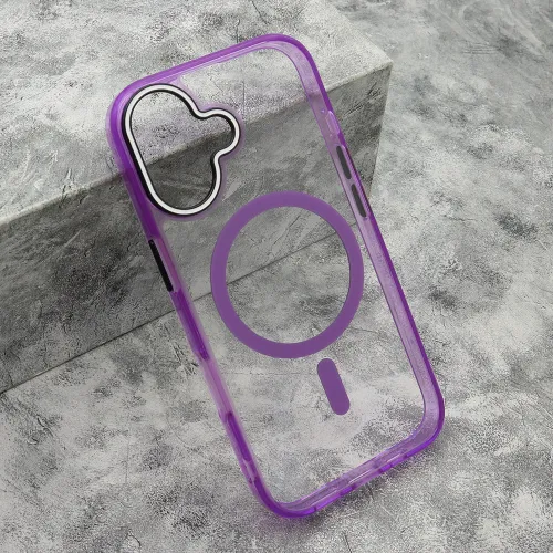 Futrola - maska COLOR RING MagSafe za iPhone 17 (6.3) ljubicasta (MS)