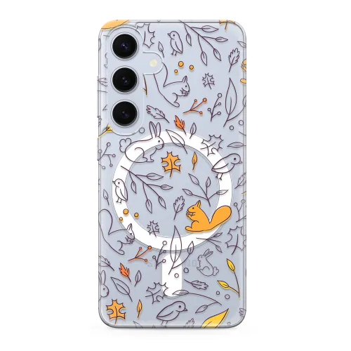 Futrola - maska silikonska print MagSafe za Samsung S921 Galaxy S24 5G autumn (MS)