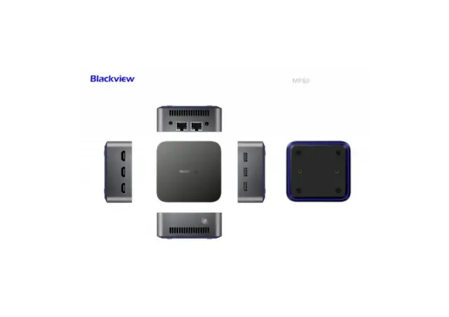 BLACKVIEW CrnaView MP80 Intel N97/16GB/512GB/3xHDMI/3xUSB 3.0/2x RJ45/BT/WiFI/W11P Crna