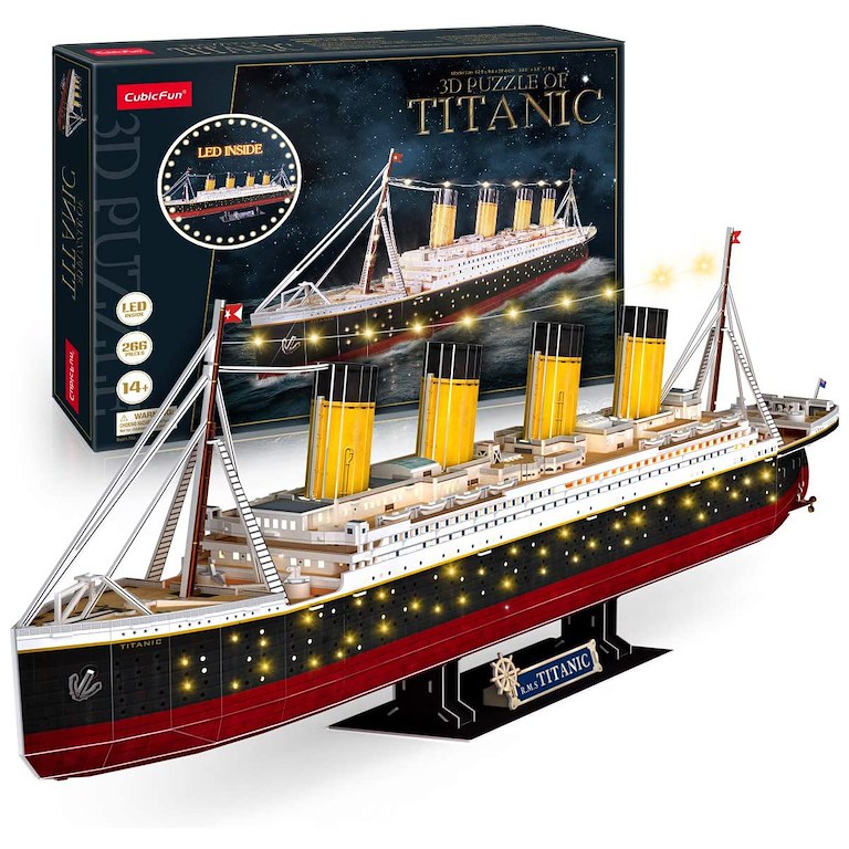 CubicFun 3D LED Puzzle Night Edition Titanic 266pcs L521/CBF205218