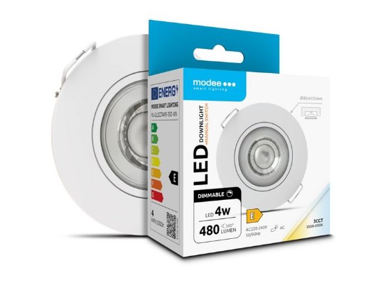 Modee LED downlight 4W 3CCT 480Lumena bela okrugla