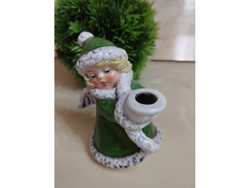 Goebel porcelanski anđeo,ručno dekorisan ukras