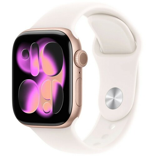 APPLE Watch S11 GPS 46mm Rose Gold Aluminium Case with Light Blush Sport Band - M/L mev74rk/a