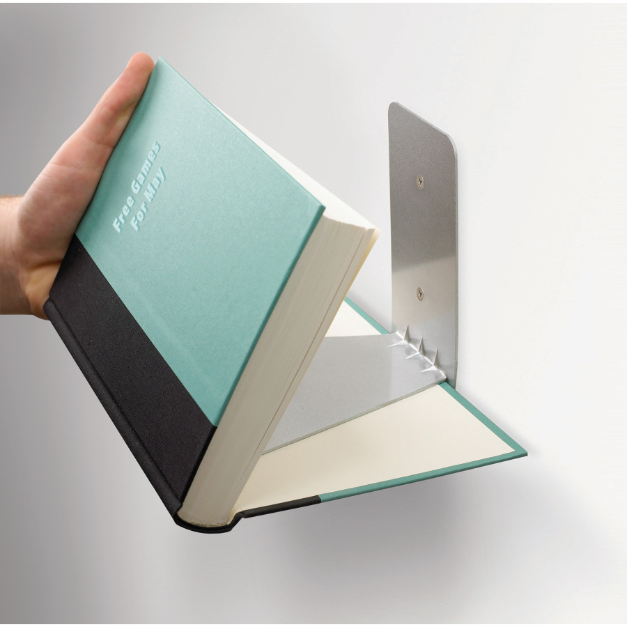 NEVIDLJIVA POLICA ZA KNJIGE – CONCEAL shelf small silver