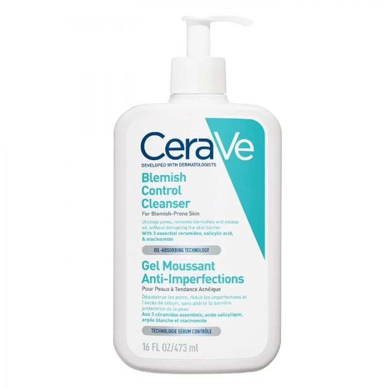CERAVE BLEMISH CONTROL GEL ZA ČIŠĆENJE KOŽE SKLONE NEPRAVILNOSTIMA, 473ML