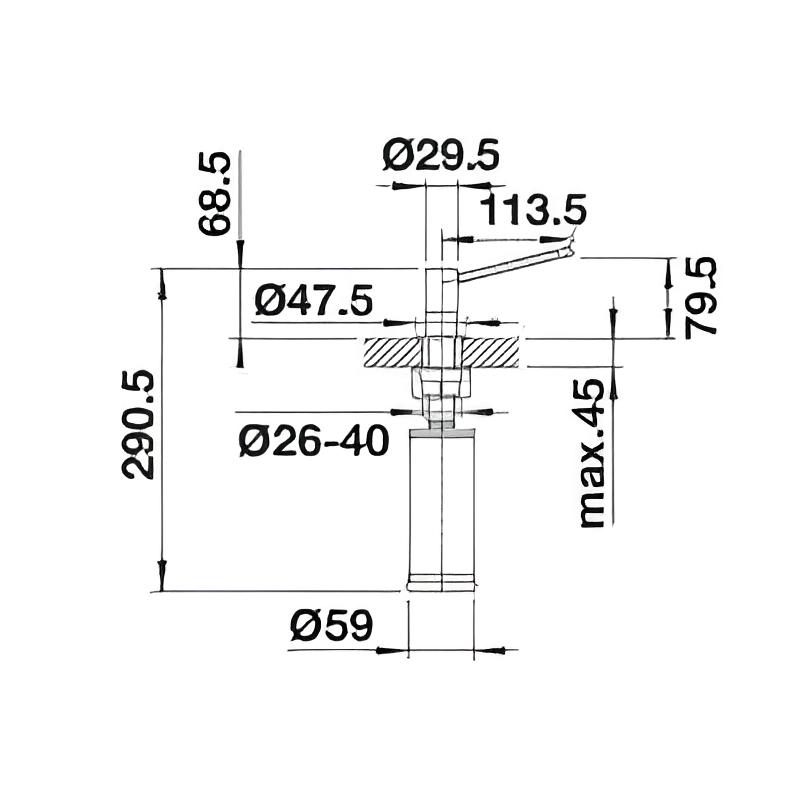 Blanco dozer Torre ultra resist 526430