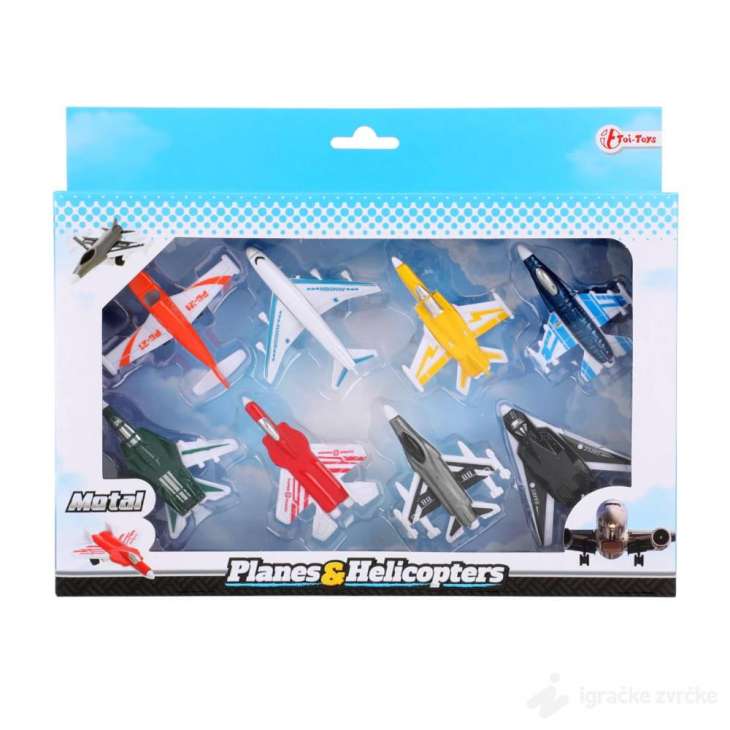 Set metalnih aviona 8u1
