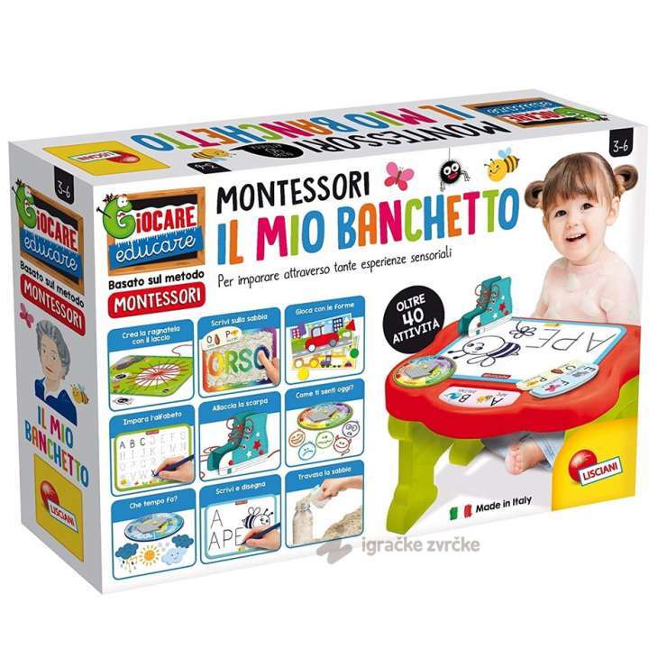 MONTESSORI Moj prvi sto - Edukativni Stočić za decu