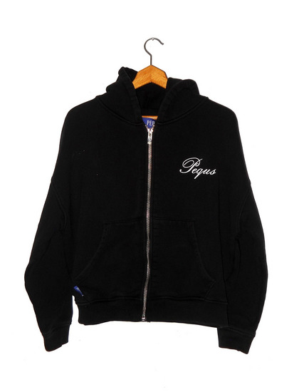 Pequs cropped zipper hoodie