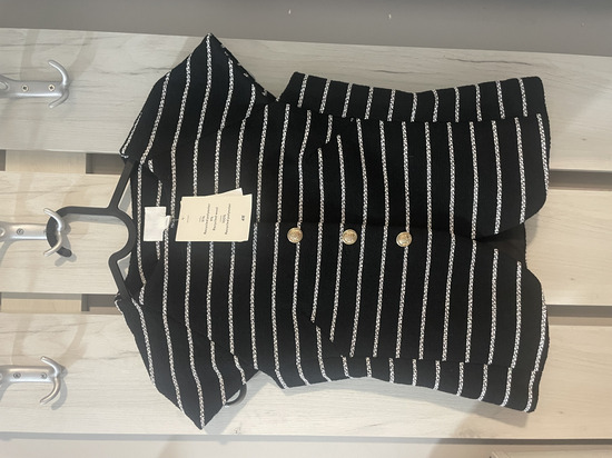H&M prsluk od tvida sa dodatkom vune