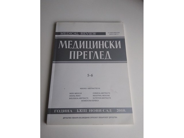Medicinski pregled, 2010. broj 5-6