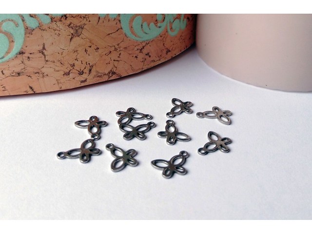 Završetak za lanac, nerđajući čelik, 11x8 mm - 10 kom.
