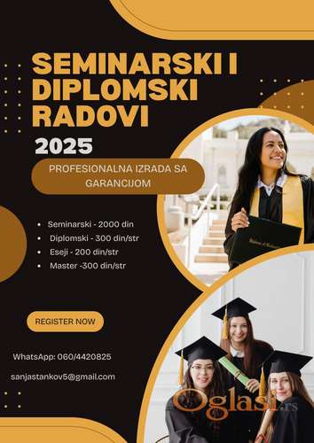 Seminarski i diplomski radovi
SEMINARSKI I DIPLOMSKI RADOVI