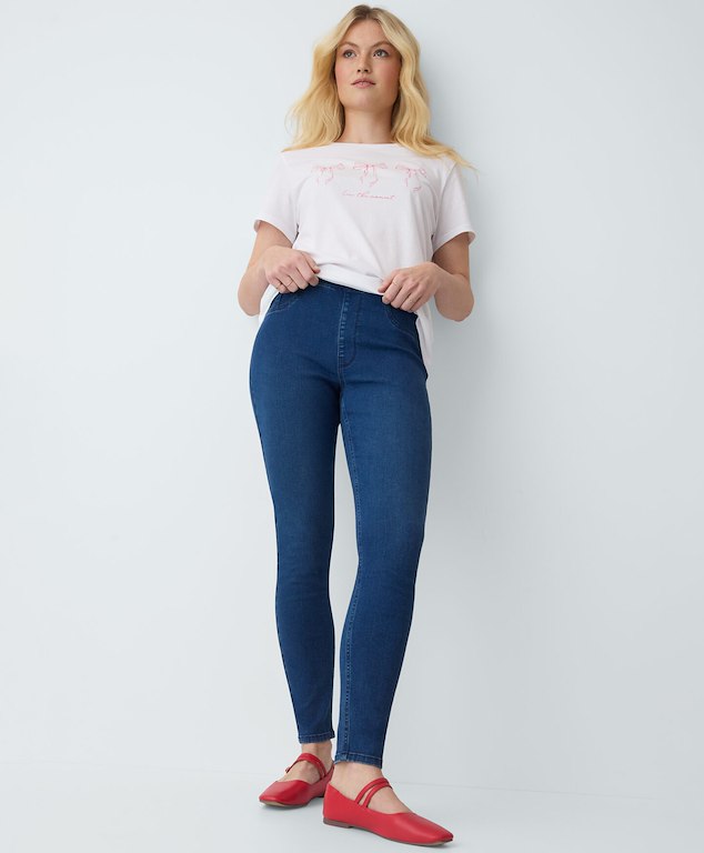Plave jeggings pantalone za žene