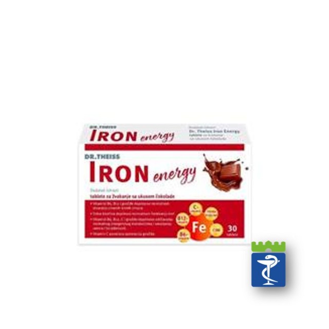 IRON ENERGY ČOKO TABLETE ZA ŽVAKANJE A30