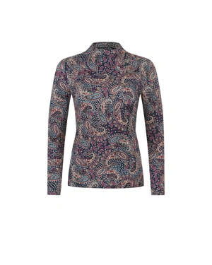 BLUZA SA ŠARENIM PEJSLI MOTIVIMA U TOPLIM TONOVIMA