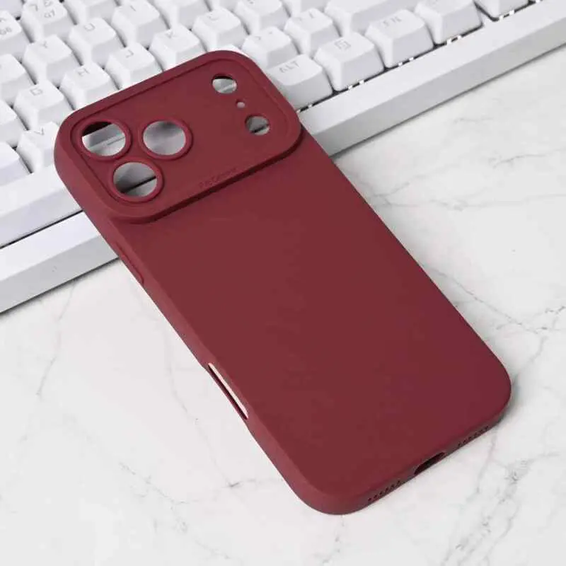 Maska Silikon Pro Camera za iPhone 17 Pro Max 6.9 bordo