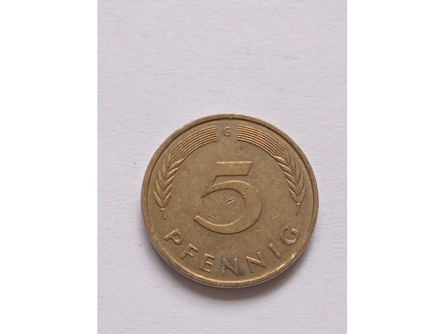 5 Pfennig 1990.g - G - Nemačka