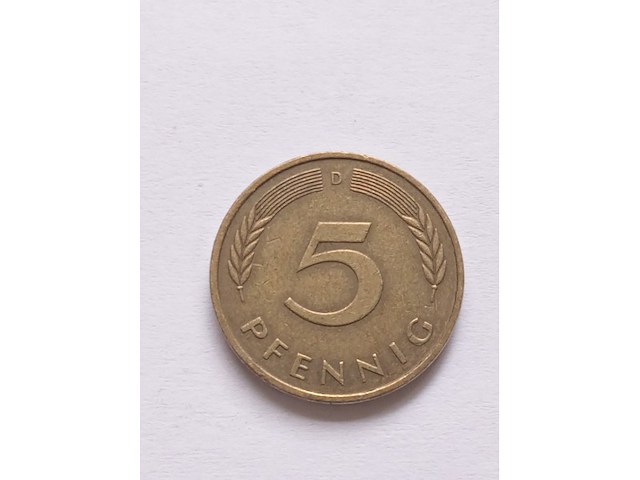 5 Pfennig 1989.g - D - Nemačka