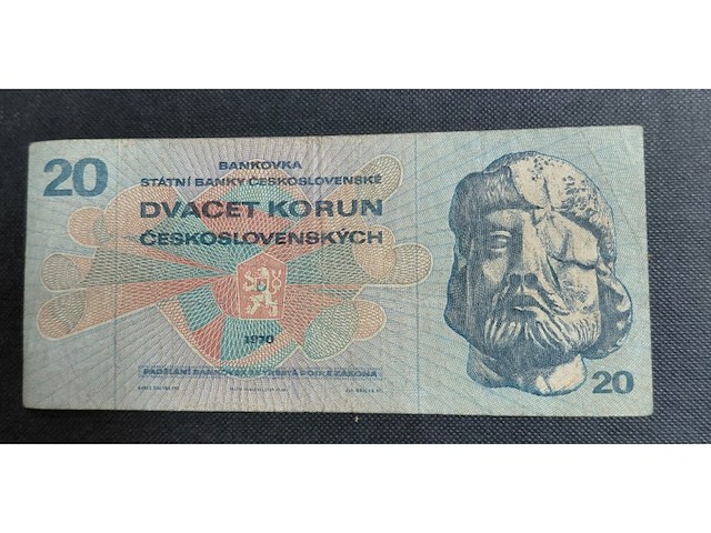 CZECHOSLOVAKIA-20 KORUN-1970 god