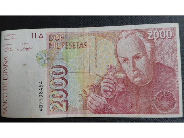 SPAIN-2000 PESETAS-1992 god