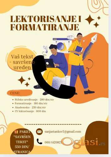 Lektorisanje i formatiranje dokumenata